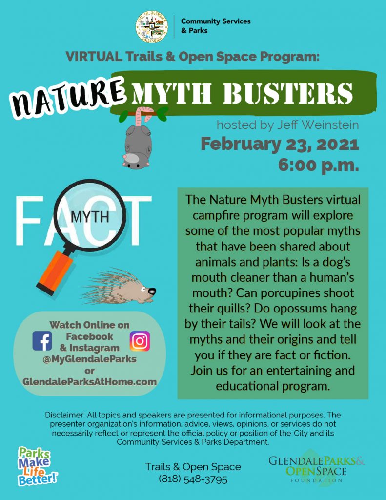 Nature Myth Busters - Glendale Parks & Open Space Foundation
